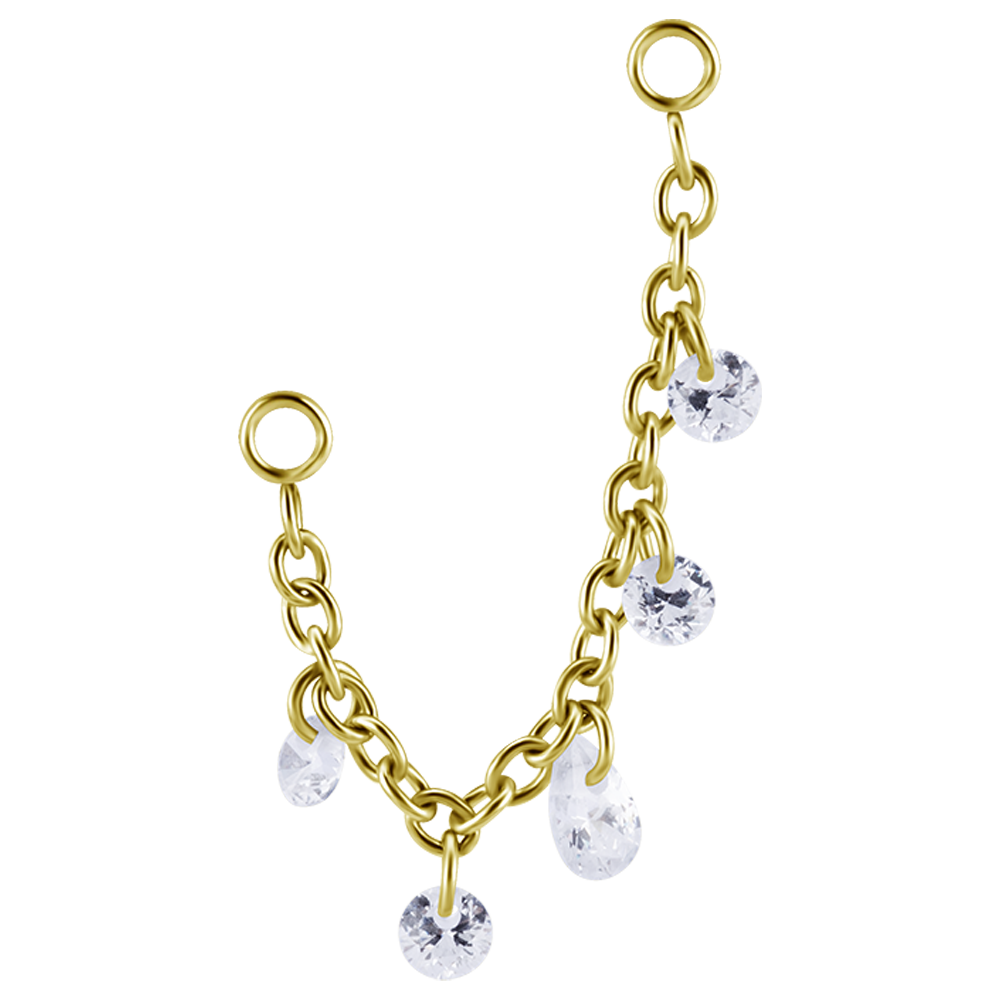 Single Connecting Chain with Floating Zirconias – Queen Of Steel