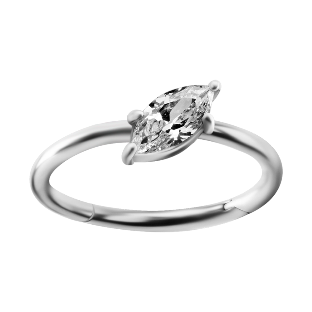 Marquise Cubic Zirconia Conch Ring – Queen Of Steel