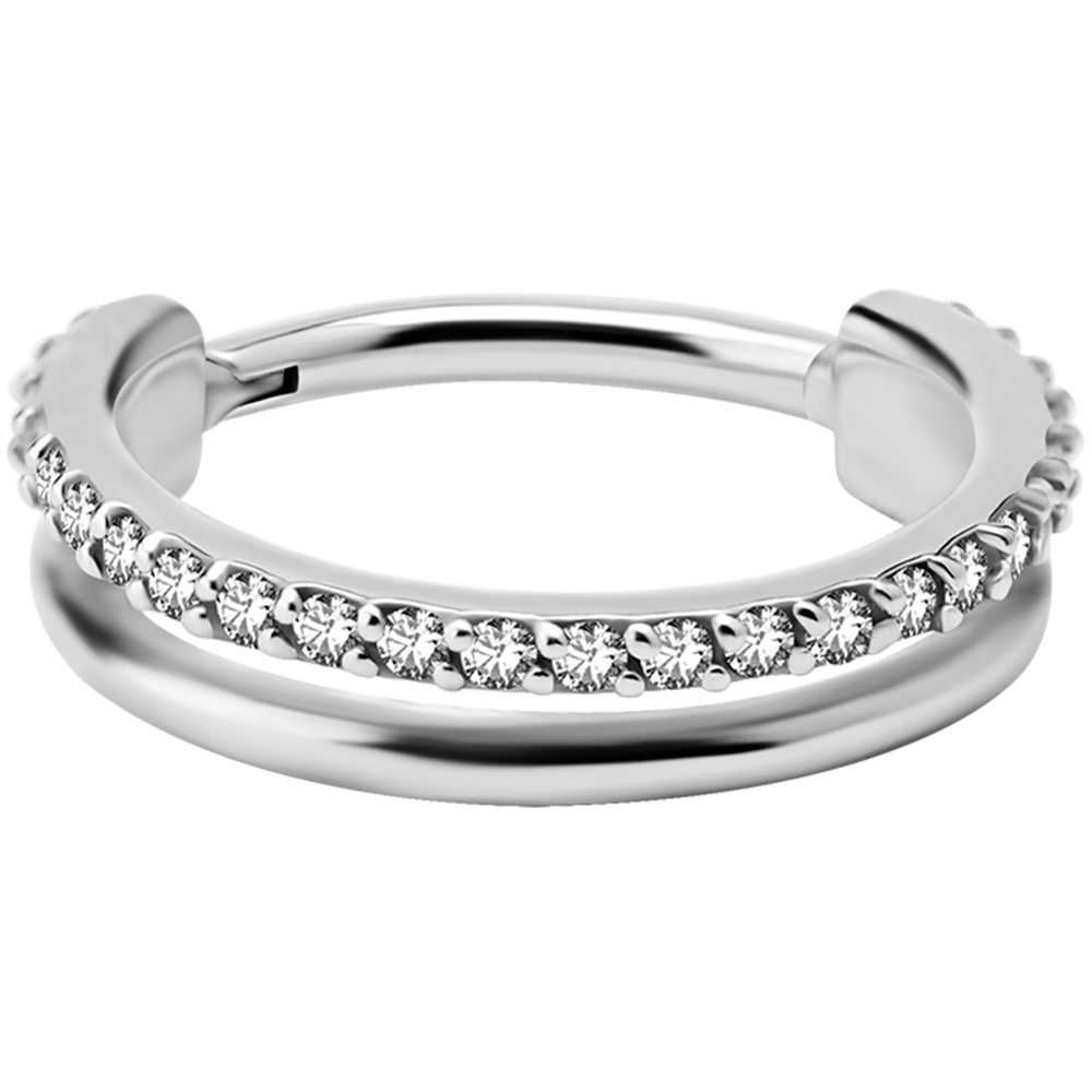 Double Band Eternity Hinged Ring – Queen Of Steel
