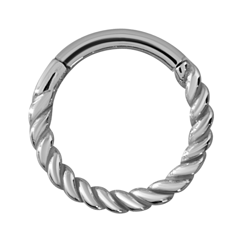 Fine Rope Hinged Ring – Queen Of Steel