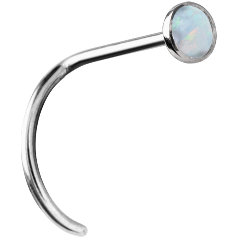 Opal Curved Nose Stud – Queen Of Steel