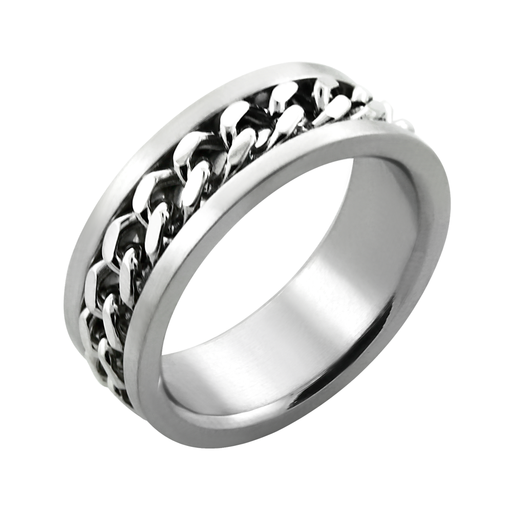Chain Inlay Band – Queen Of Steel