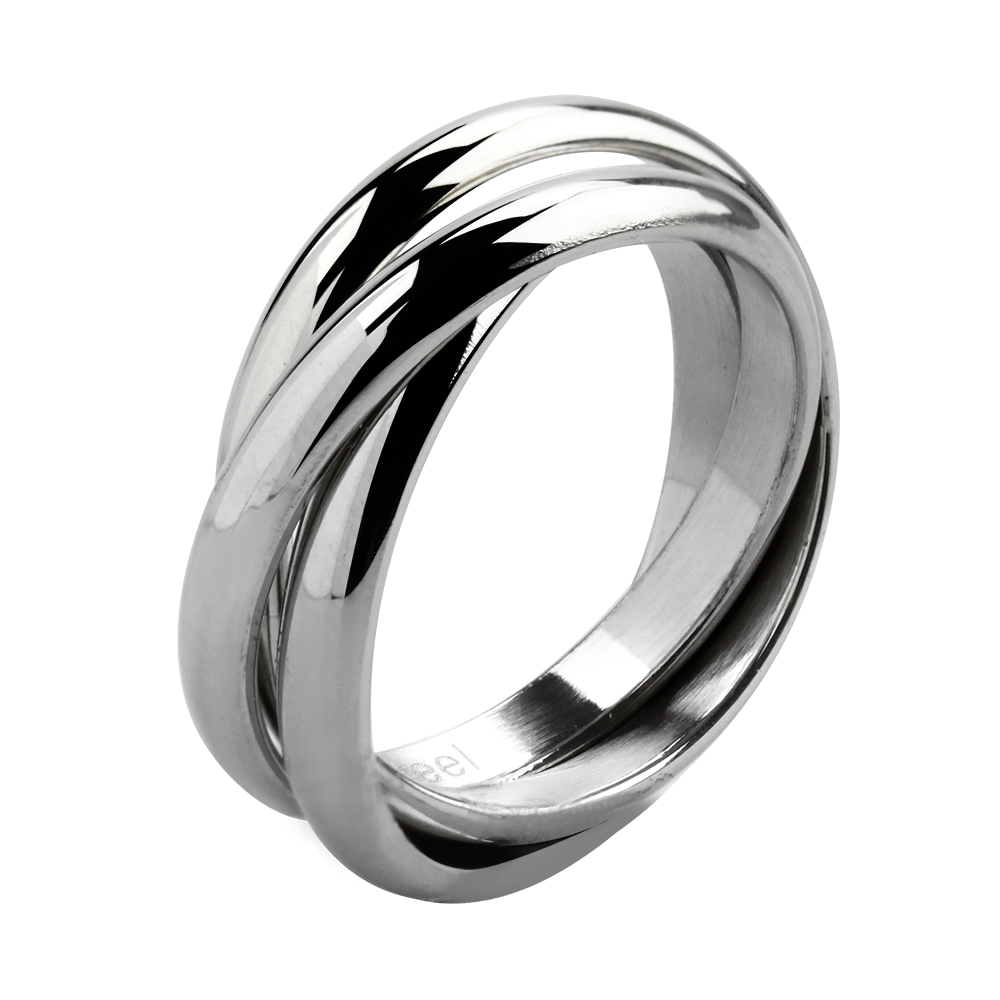 Interlocking Steel Ring – Queen Of Steel