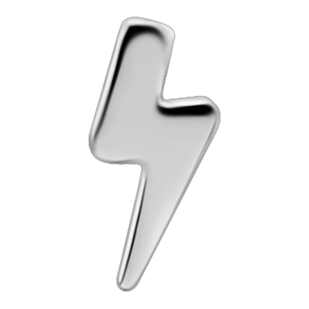 Silver Lightning Bolt Lightning Bolt Hoop | LWSilver | Handmade